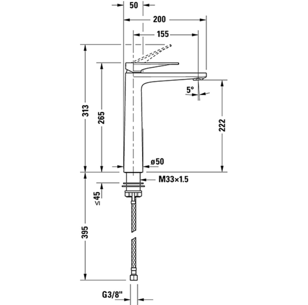 Mitigeur lavabo XL Tulum - SCPS.tn