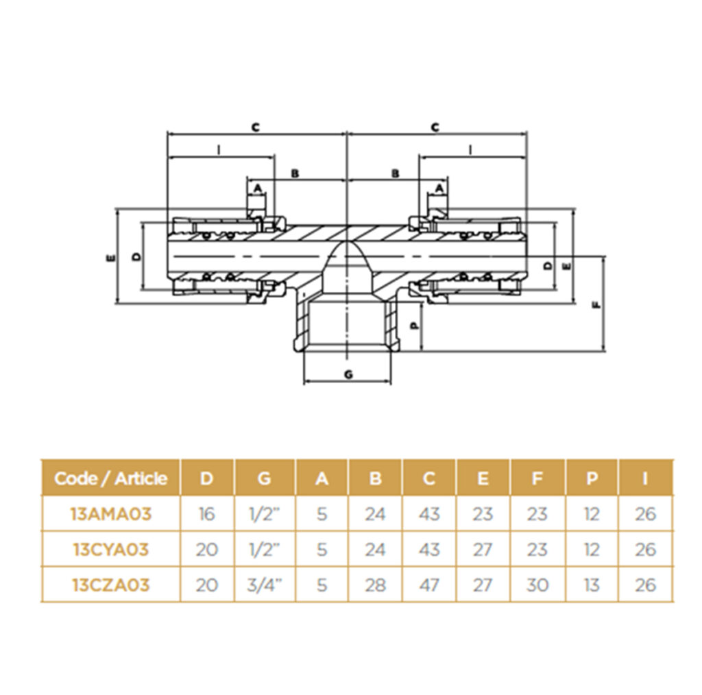 Raccord en Te TT Femelle - SCPS.tn